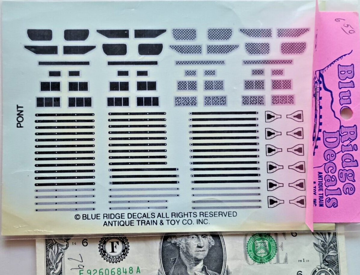 Blue Ridge Decals Model Car Decal Sheet Windows Roll Cage, Screen ...