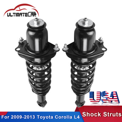 Set 2 Rear Shocks Struts w/ Coil Spring Assembly For 2009-2013 Toyota ...