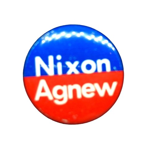 Vintage Nixon Agnew Campaign Pin 1in Red White Blue 1968 Metal | eBay