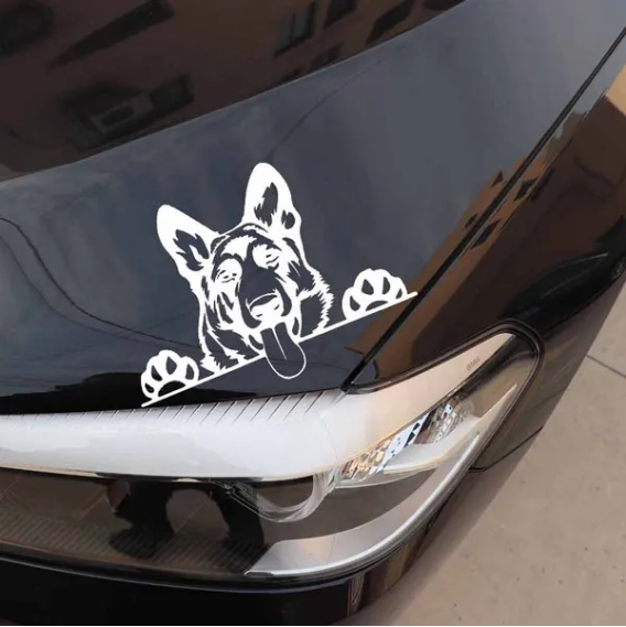 Peeking German Shepherd Decal Stickers Dog Tumbler Car Wall Art | eBay