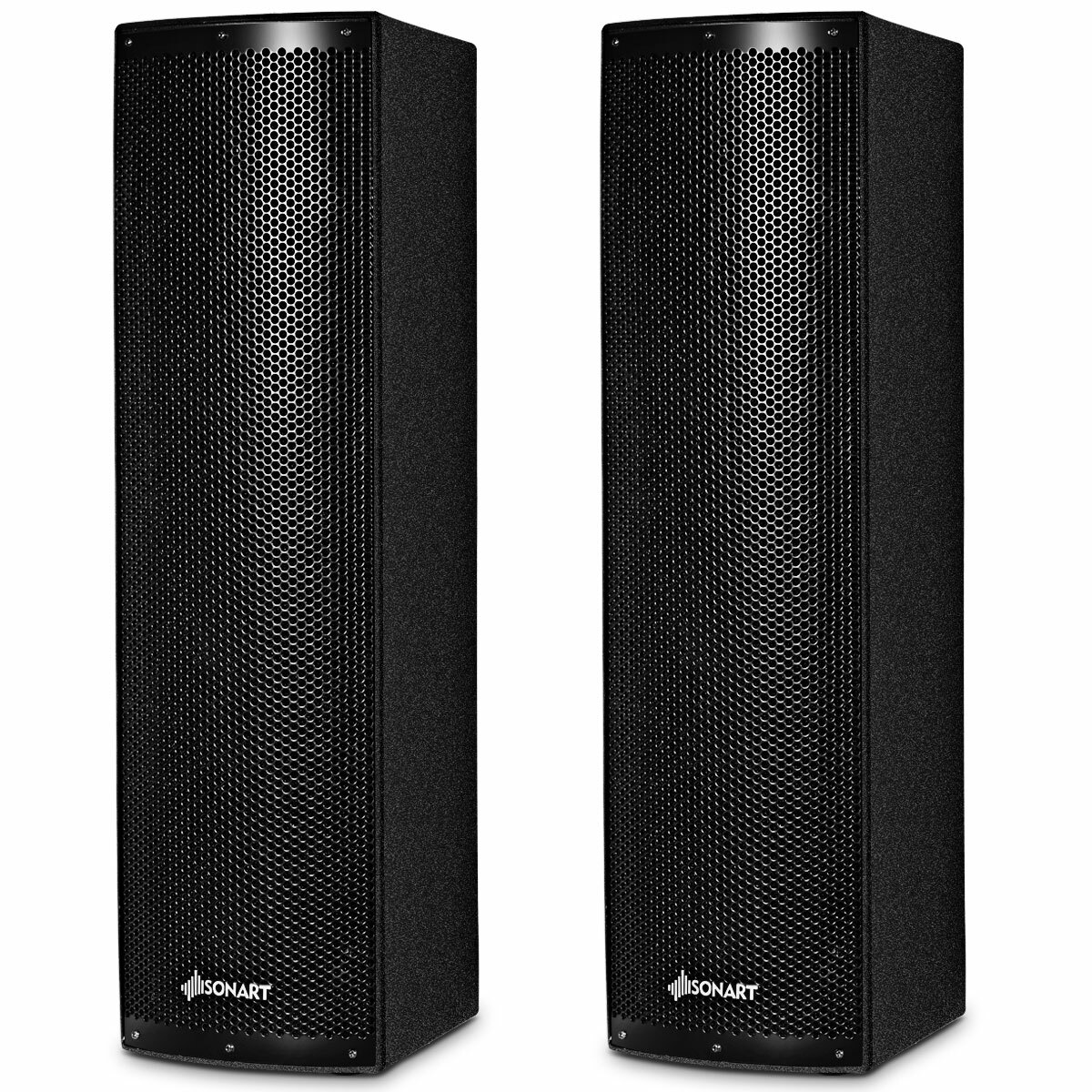 Sonart 2000W 2PCS Bi-Amplified Speakers PA System 3-Channel Home Party ...