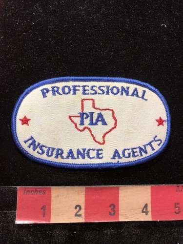 Vtg TEXAS PIA PROFESSIONAL INSURANCE AGENT Advertising Patch 00M5 | eBay