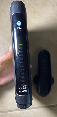 AT&T Arris Motorola NVG510 U-Verse DSL Modem WiFi Router & Stand | eBay