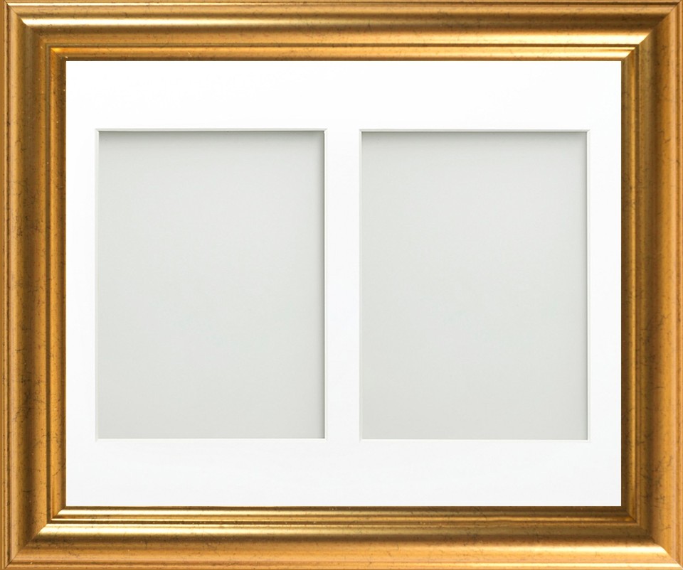 Multiple Photo Picture Frames Eldridge Gold With Multi Aperture Collage ...