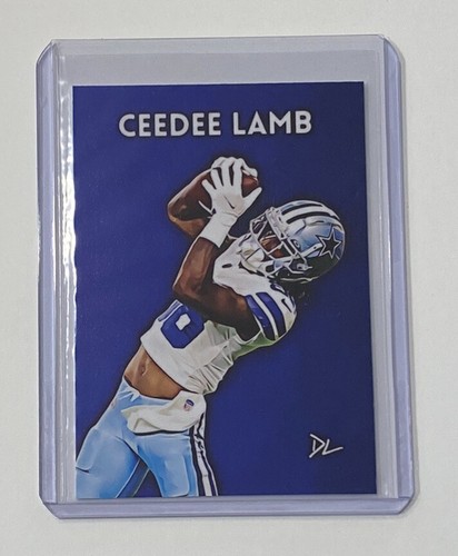 CeeDee Lamb Limited Edition Artist Signed "Dallas Cowboys" Trading Card ...