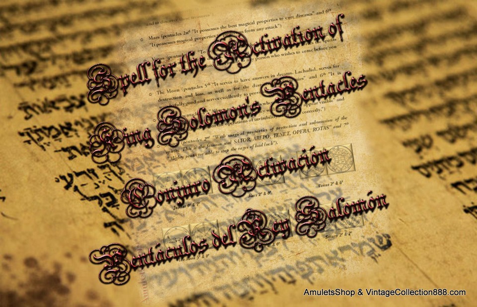 King Solomon 44 Pentacles, Golden Steel pendants Solomon Seals ...