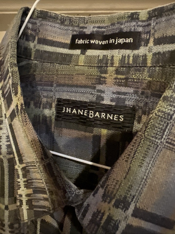 Jhane Barnes Abstract Print Shirt XL Button Hawaiian Shirt | eBay