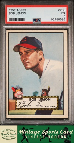 1952 Topps - Bob Lemon - #268 Cleveland Indians PSA 5 | eBay