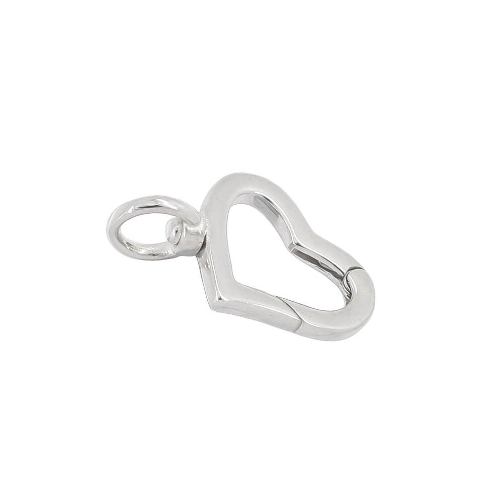 Sterling Silver Self Closing Heart Shortener Enhancer Swivel Spring ...