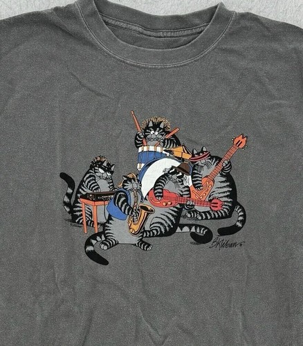 B. Kliban Cat T-Shirt Rock & Roll Reprint Vintage Style Unisex S-4XL | eBay