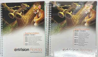 Grade 1 Envision Florida Mathematics Teachers Edition Set Volume 1 & 2 ...