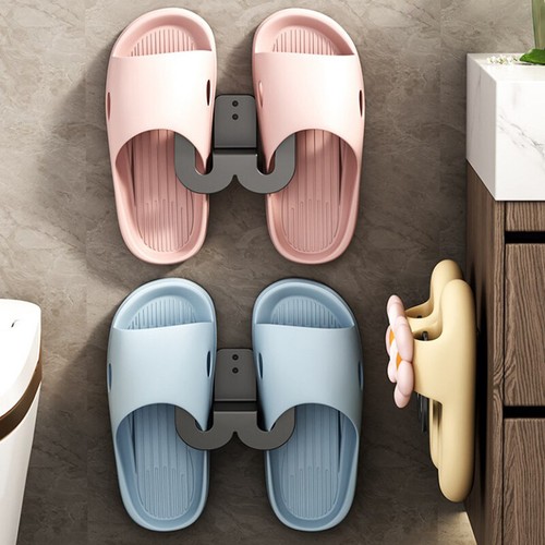 Bathroom Slipper Rack Slippers Hanging Shelf Storage Organizer Toilet ...