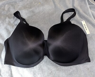Soma Women’s Stunning Support Smooth Full Coverage Bra Black Size 44G ...
