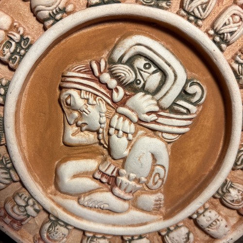 Vintage Aztec Mayan Zodiac Calendar Perpetual Fortune Teller Wall ...