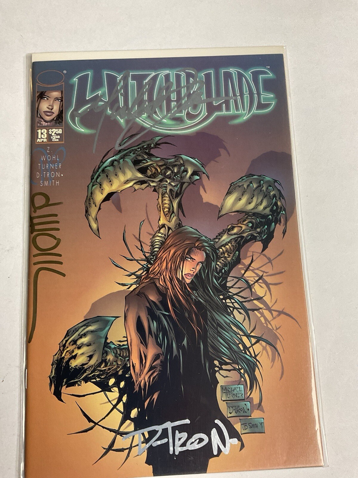 WITCHBLADE #13 NM 9.4 ~ 3x SIGNED BY MICHAEL TURNER, D. WOHL & D-TRON ...
