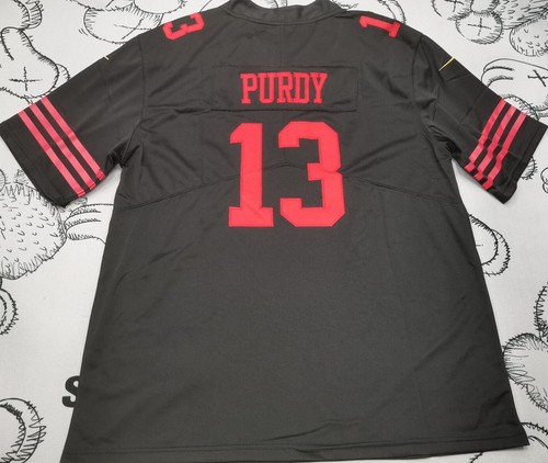 Brock Purdy #13 49ers Vapor Black Sewn Stitched Jersey. | eBay