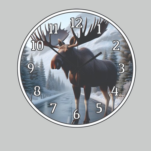 Yellowstone Moose art Wall Hanging Wall Clock art Time Piece | eBay