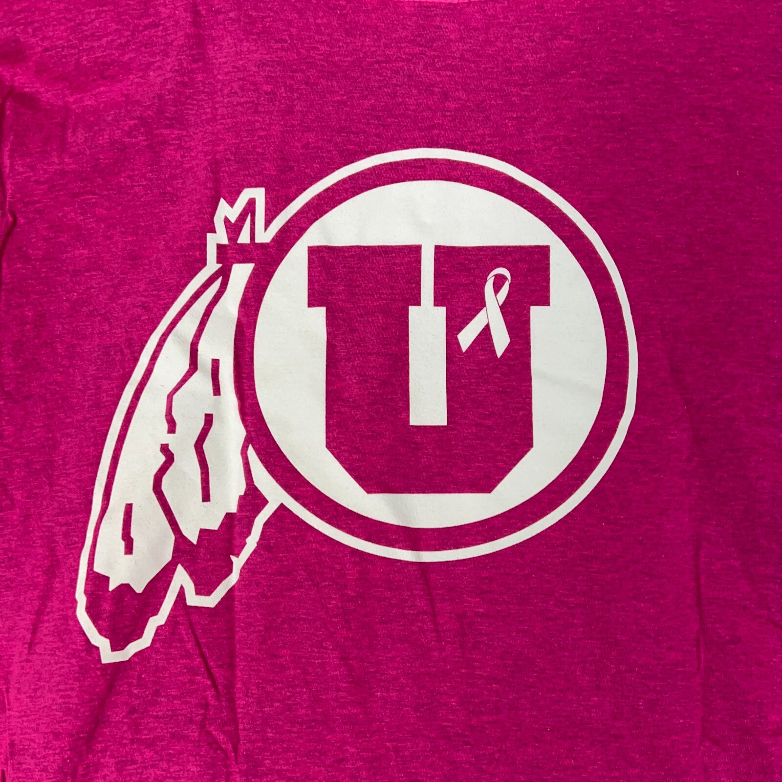 Utah Utes Mens Shirt Large Pink White Short Sleeve Tee Top College NCAA ...