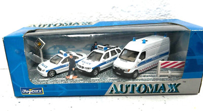 Automax Police 3 Vehicle and Figure Set - Diecast Metal - 1:72 Scale ...
