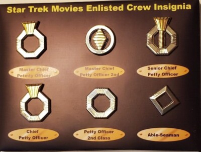 Deluxe Star Trek Movies Enlisted Rank Insignia Pin Collection-U Pick ...