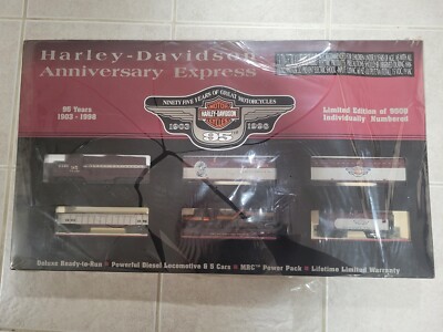 HARLEY DAVIDSON 95TH ANNIVERSARY EXPRESS TRAIN SET LIMITED EDITION #1 ...