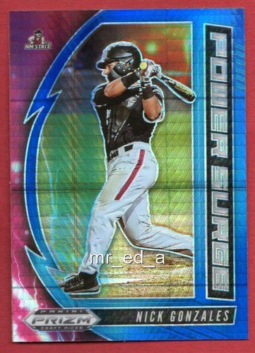 2020 Panini Prizm Draft Picks - Power Surge Nick Gonzales #PDP166 Blue & Carolina Blue Hyper ...