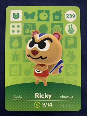 Ricky Animal Crossing Amiibo Card #239 | eBay