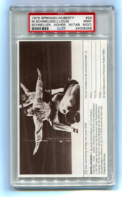 1975 Sprengel Huberty Tab 24 Max Schmeling vs Joe Louis PSA 9 OC Mint ...