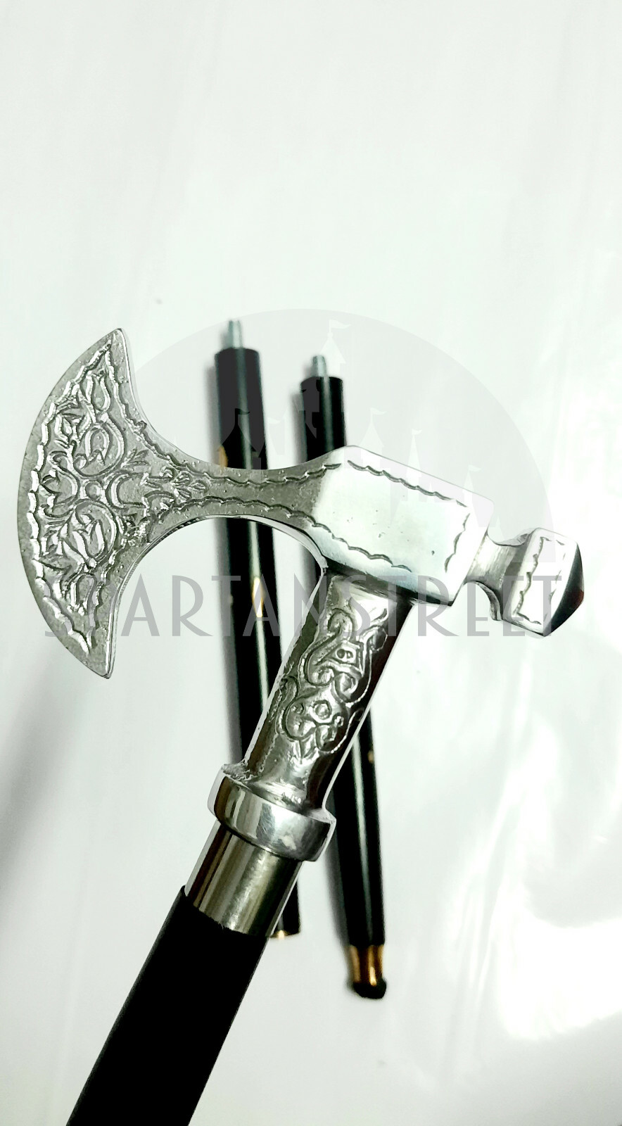 Walking Canes Axe Shape Elegant Handle Chrome Finish … - Gem