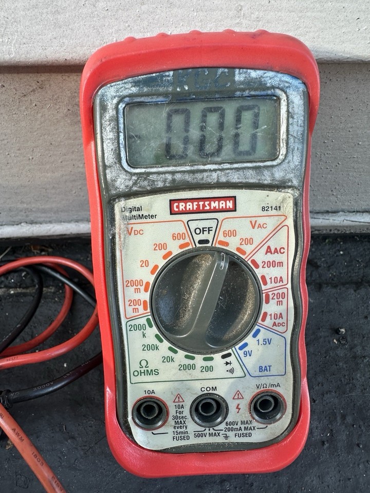 Craftsman 34-82141 8 Function Digital Multimeter Volt AC/DC Tested and ...