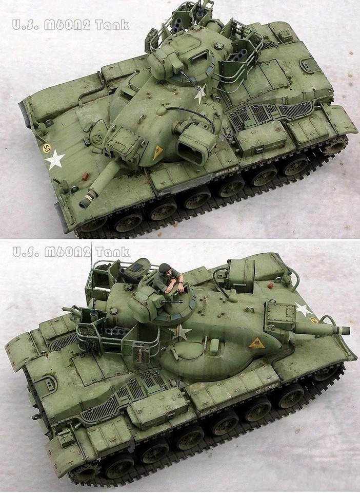 1 35 U.S. Army M60A2 Cherokee Tank Assembly Painted Finished Tamiya ...
