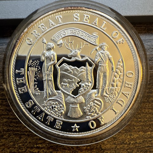 1oz IDAHO Centennial 1990 .999 Great seal Esto Perpetua | eBay