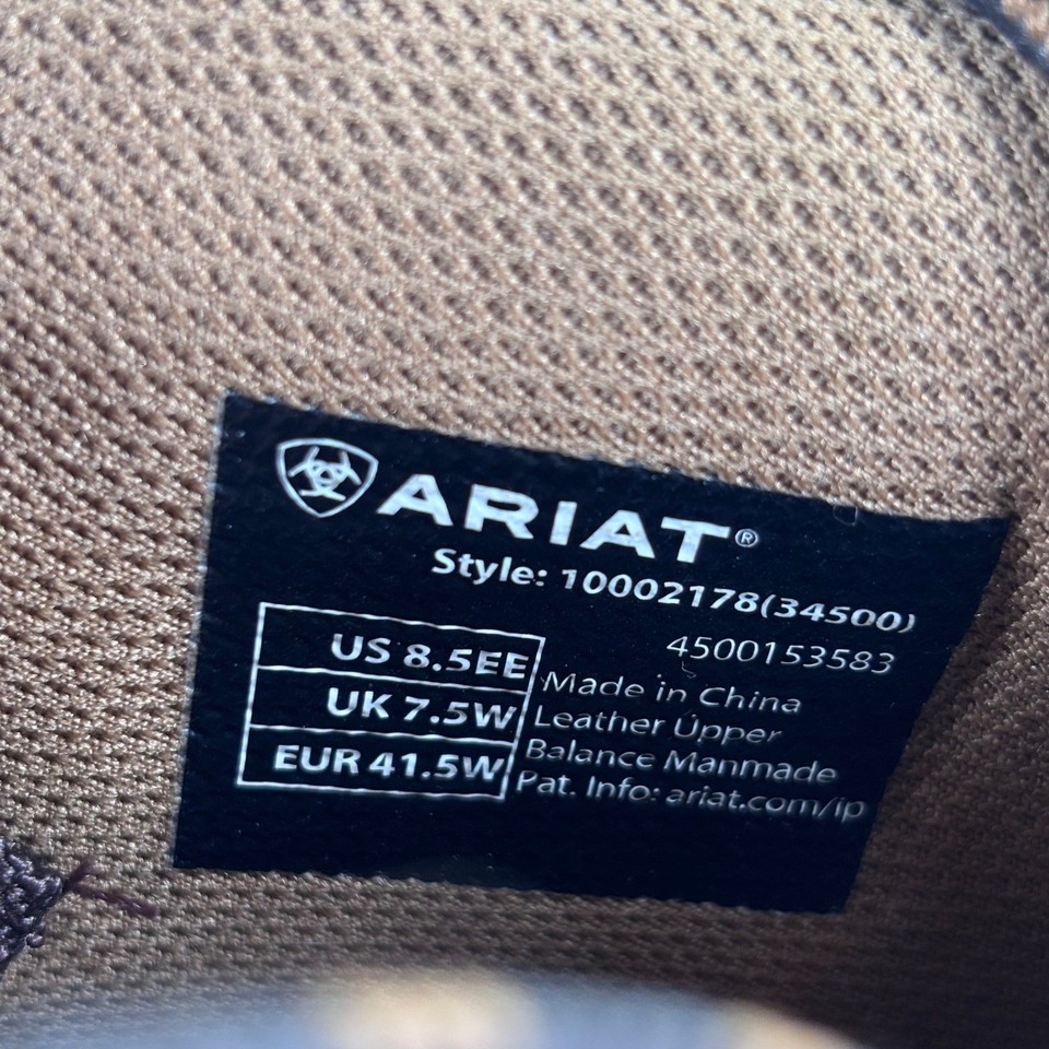 Ariat Men's Terrain Leather Hiking Boots Brown Lace Up Trail Shoes Sz 8.5EE | eBay