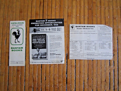 Bantam Books 1958 catalog, order form promo materials vintage ...