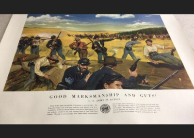 Military Poster Vintage Original “Good Marksmanship and Guts” US Army ...