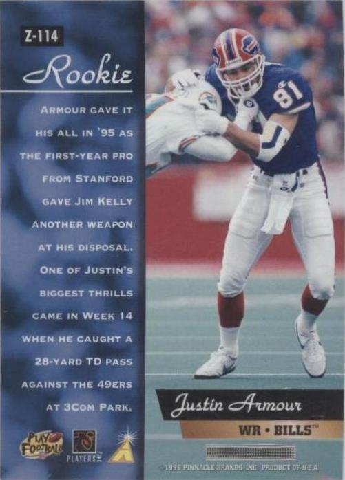 1996 Pinnacle Zenith Justin Armour #Z-114 for sale | eBay