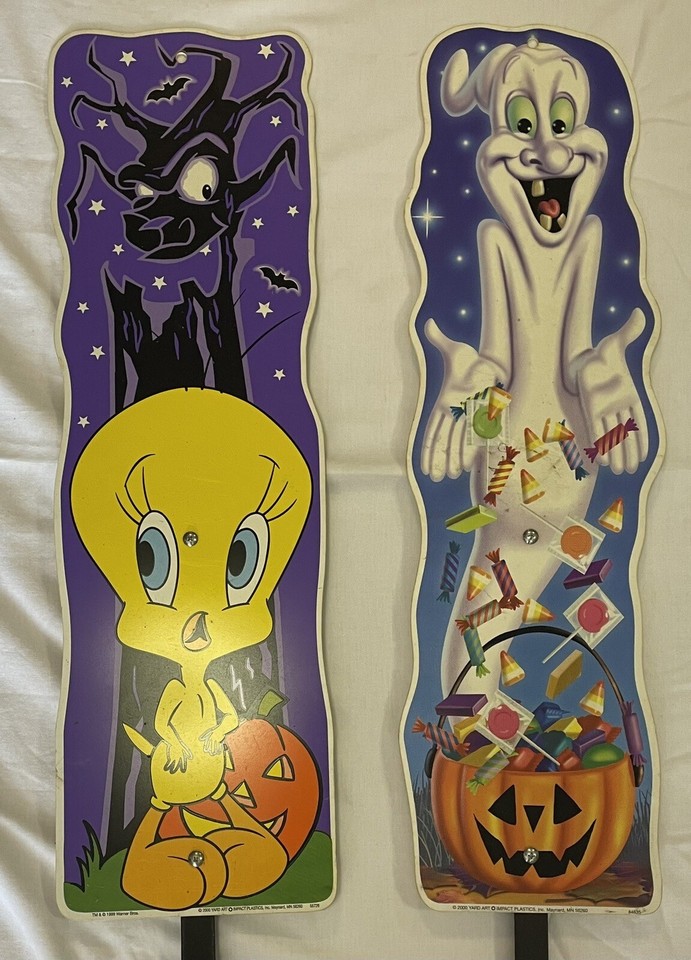 Vtg 98 99 2000 Warner Bros Tweety Ghost Lg High Impact Plastic ...