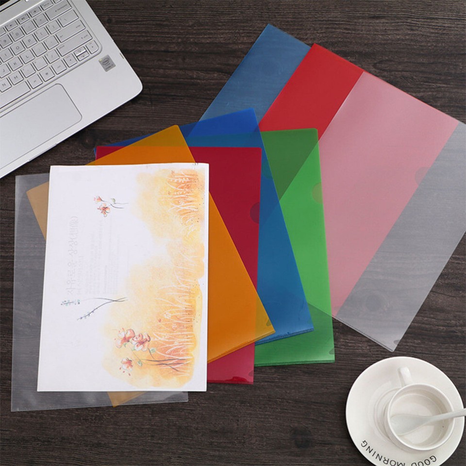 40PCS Sleeve Folder Plastic File Sleeves A4 Plastic Sleeves Paper File ...