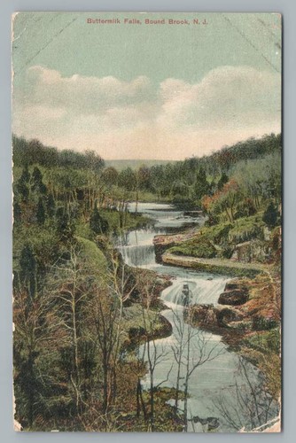 Buttermilk Falls BOUND BROOK New Jersey Antique Postcard Jacob Byer ...