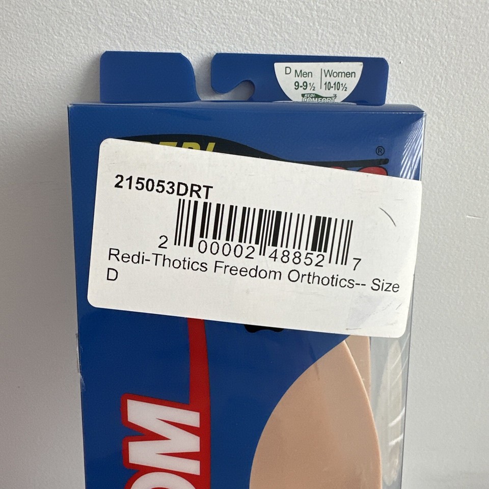 Redi Thotics Freedom Extra Soft Orthotic Insoles Size D Men 9-9.5 Women 10-10.5 | eBay