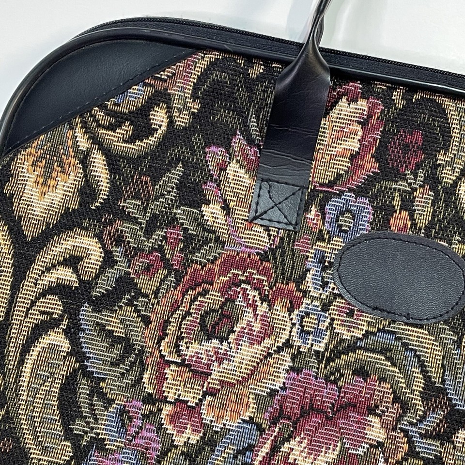 Floral Tapestry Laptop Bag Briefcase Business Folder Papers Pockets ...