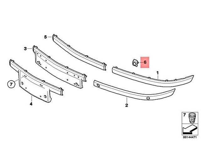 BMW 51117142195 Genuine OEM Factory Original Reverse Sensor Bracket for ...