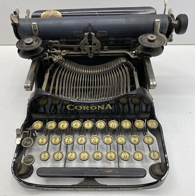 Antique 1919 Corona 3 Three Portable Folding Typewriter | eBay