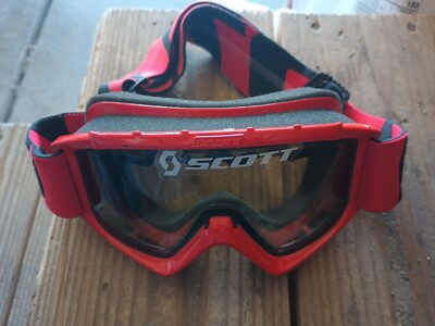 SCOTT KIDS SKI GOGGLES Red Frames Dark Lenses Youth Small | eBay