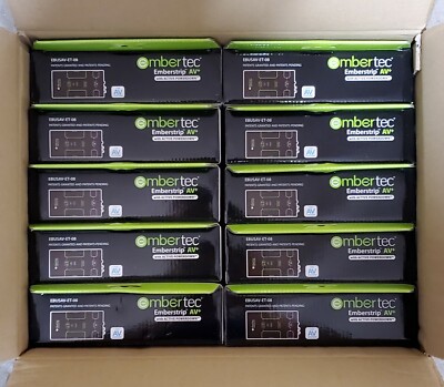 Lot of (10) Embertec Emberstrip AV+ EBUSAV-ET-08, Sensor, 8-Outlet Power Strip | eBay