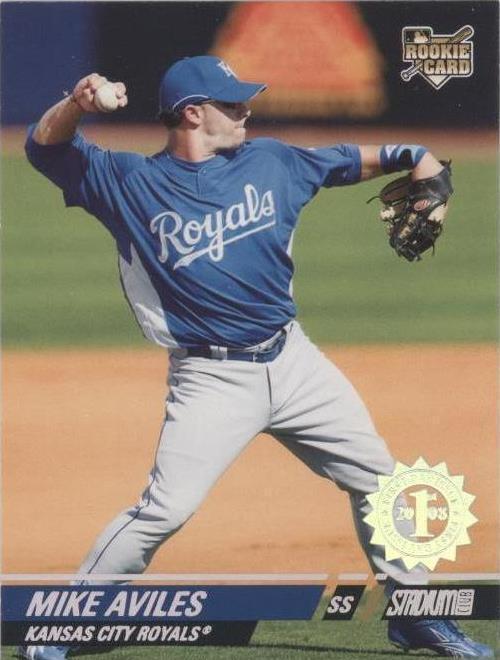 2008 Topps Stadium Club - Mike Aviles #141 First Day Issue Throwing (RC ...