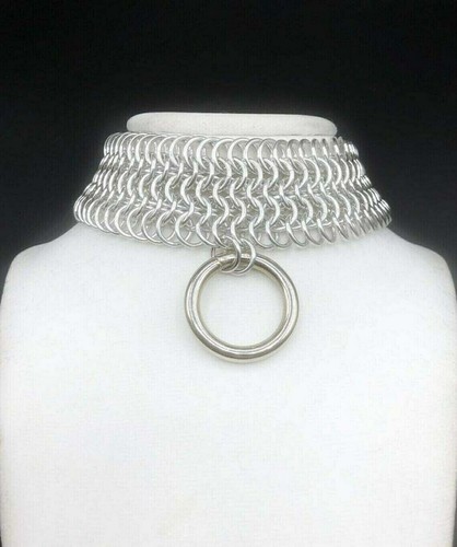 CHAIN MAIL NECKLACE, SILVER COLOR NECK PIECE ALUMINIUM WOMEN – HANDMADE ...