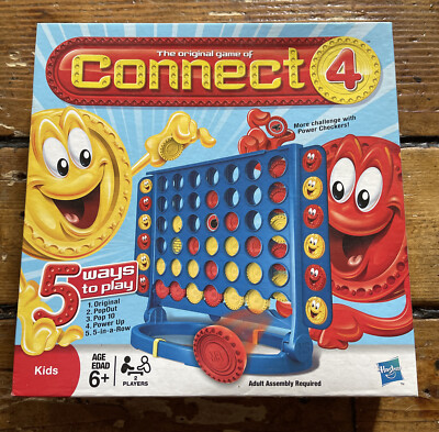 Hasbro Connect 4 Strategy Board Game 4 in a Row Game - 5 Ways To Play ...