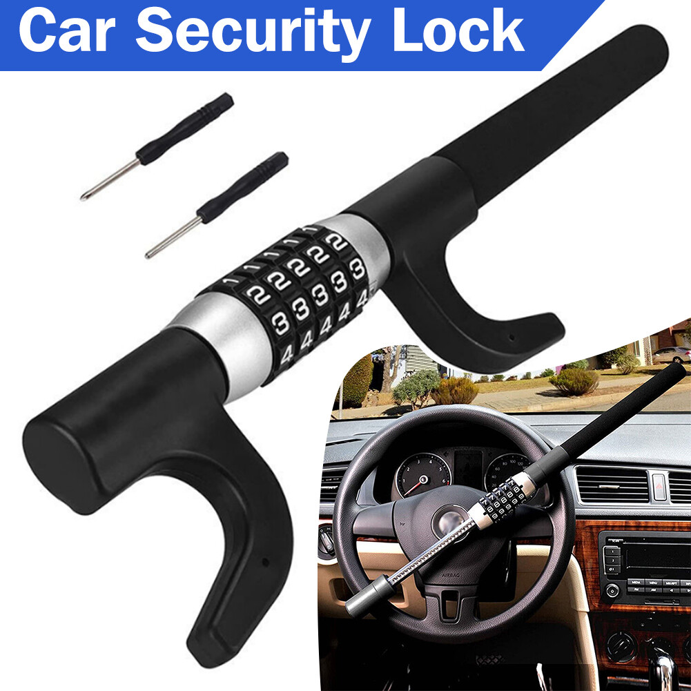 Car Steering Wheel Lock Keyless 5 Coded Combination Locker Security ...