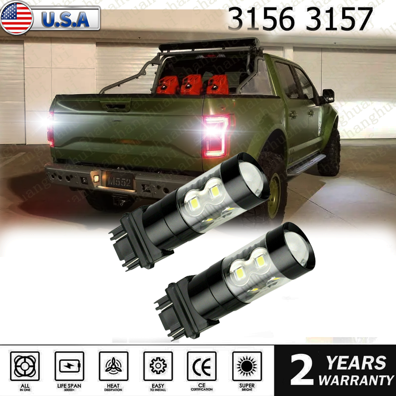 For Ford F-150 1990-2017 Explorer 1991-2005 3157 LED Strobe Reverse ...